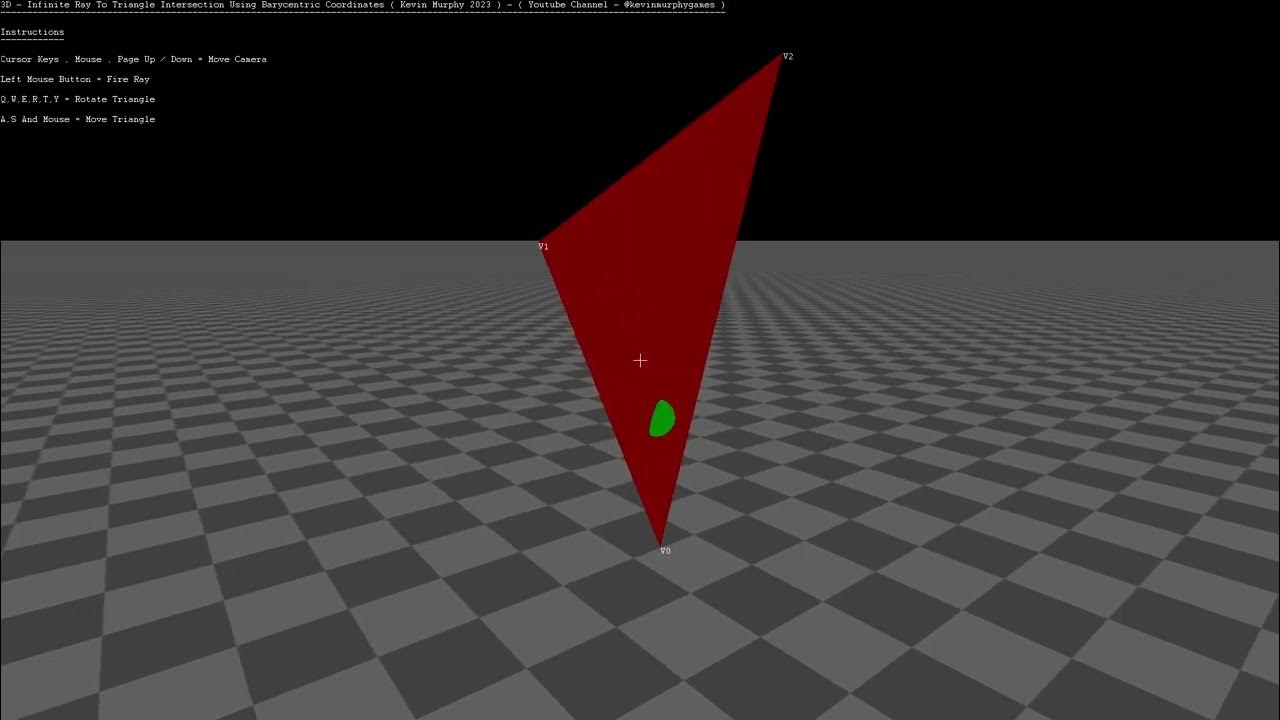 3d Infinite Ray To Triangle Intersection Using Barycentric Coordinates ...