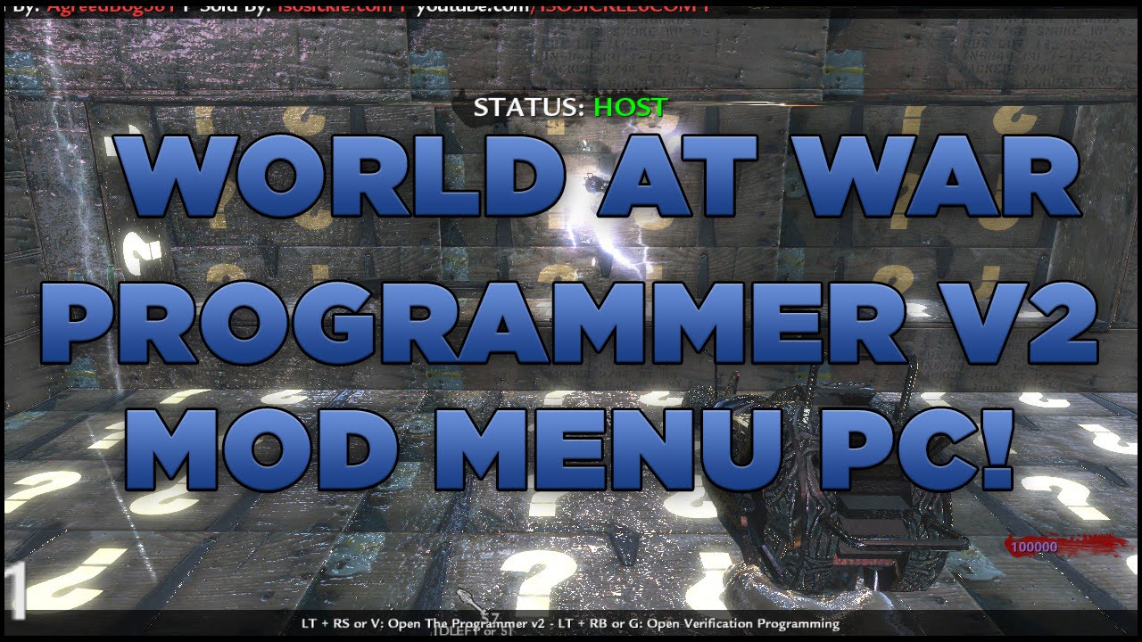 [WAW/PC] Programmer V2 Mod Menu | Insane WAW Zombies Mod Menu - YouTube