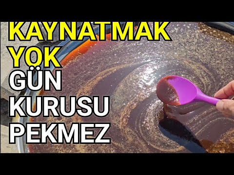 Kaynatarak Değil, Güneşte Kurutarak Pekmez Yapımı