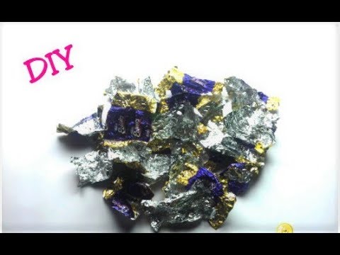 DIY Reuse idea-Turn waste Chocolate Wrappers into Wall decoration piece ...