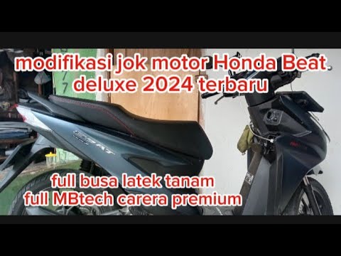 modifikasi jok motor Honda Beat deluxe terbaru 2024 full busa latek ...