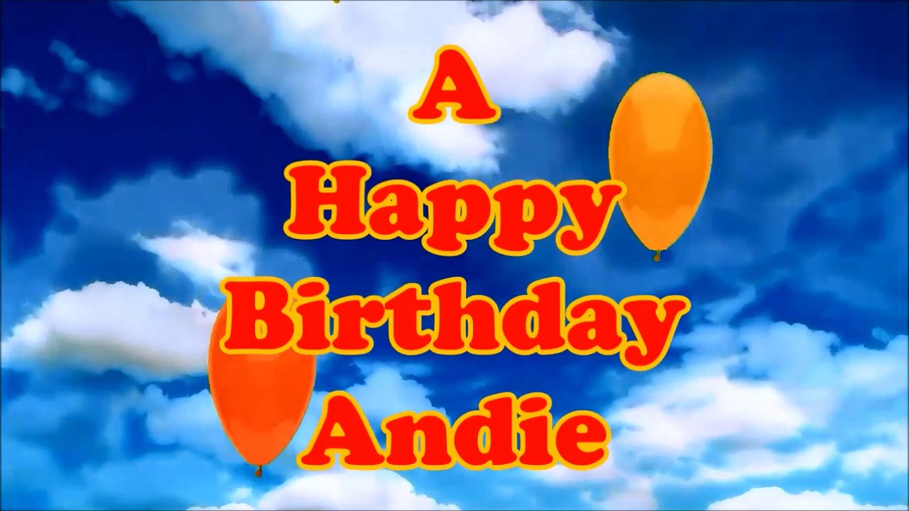 Andie Happy Birthday floating balloons - YouTube