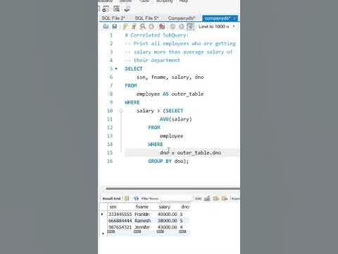 Subqueries in SQL - YouTube
