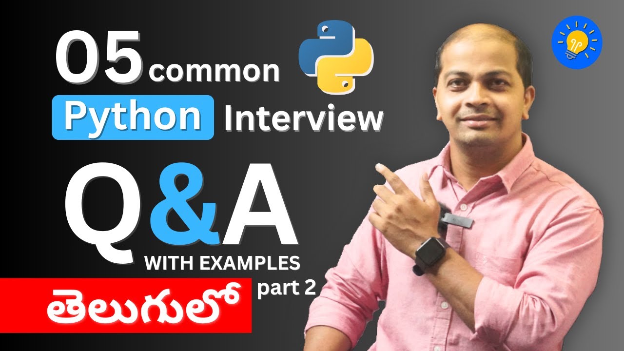 python interview questions and answers for freshers in telugu by ...