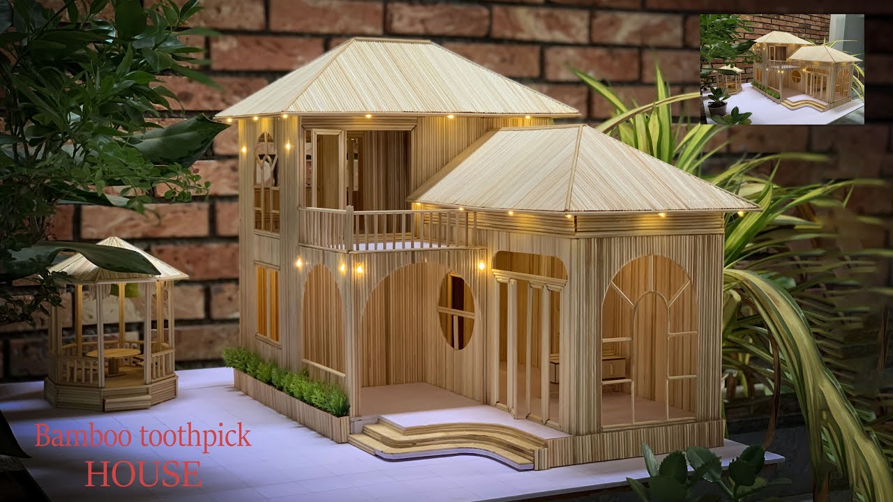 Design a bamboo toothpick house: Build an eco-friendly DIY using ...