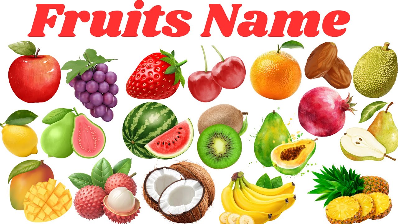 Fruits Name in Bangla & English for Kids 🍎 | Learn with Fun | Study ...