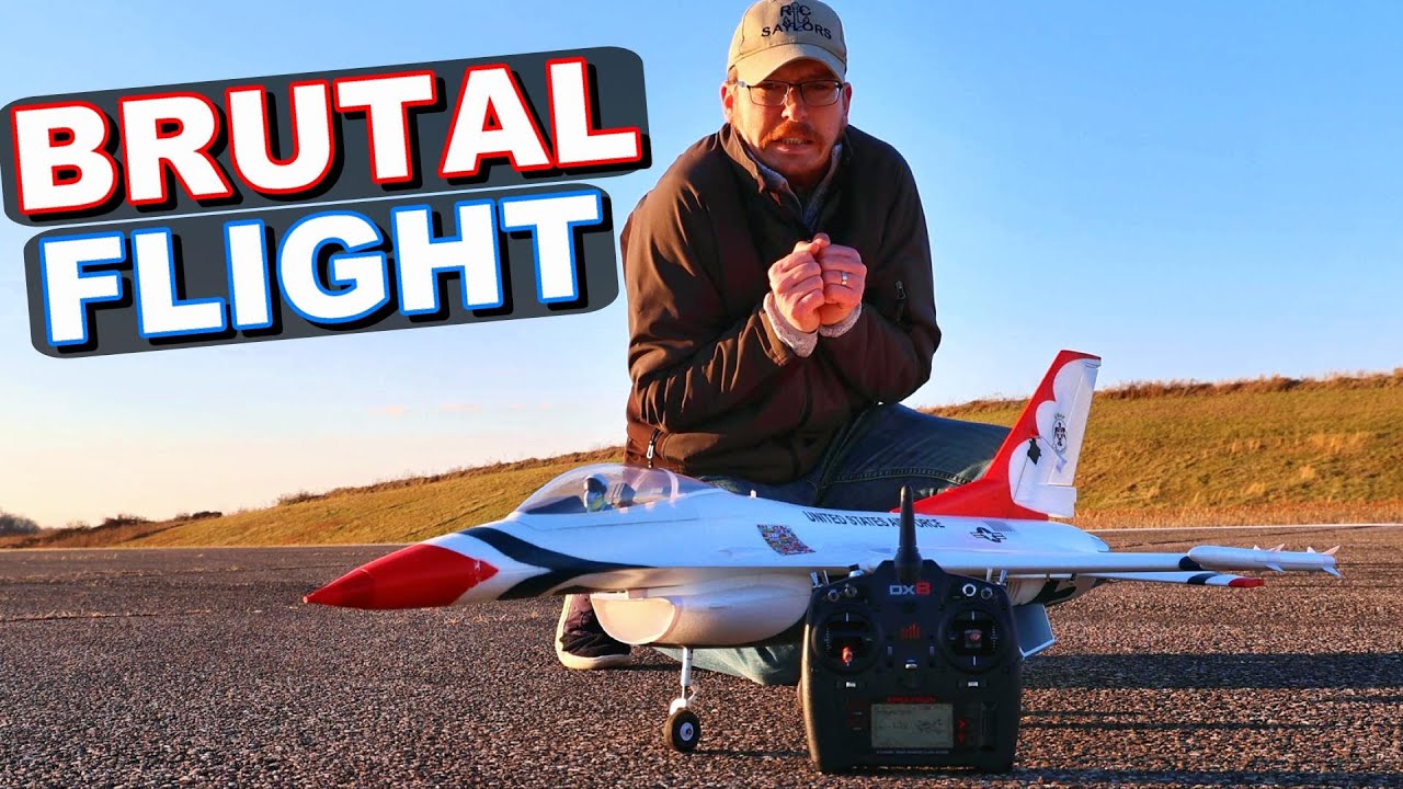 100mph WARBIRD RC Jet Flight! - F16 Thunderbirds - TheRcSaylors - YouTube