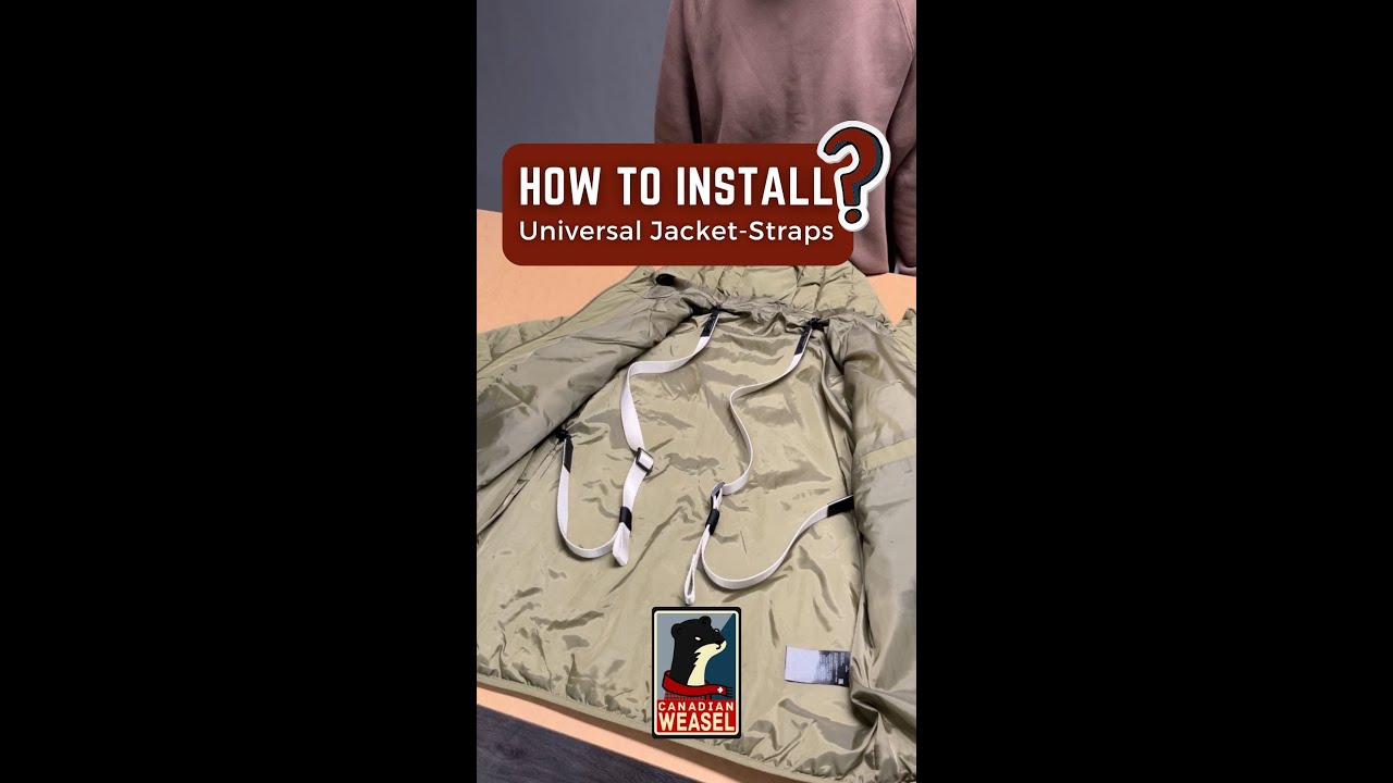 How To Install Universal Jacket-Straps - Canadian Weasel - YouTube