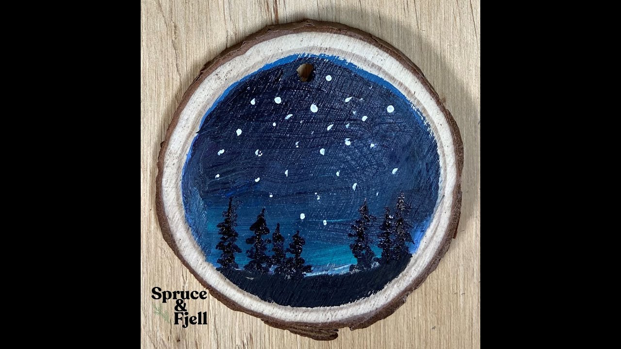 Painted Wood Round Ornaments - YouTube