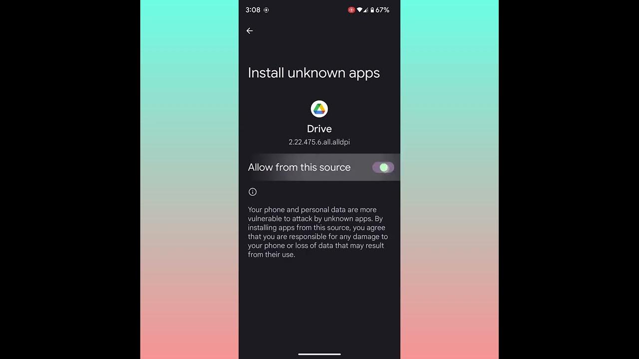 How to Enable Install Unknown Source Android 13 - YouTube