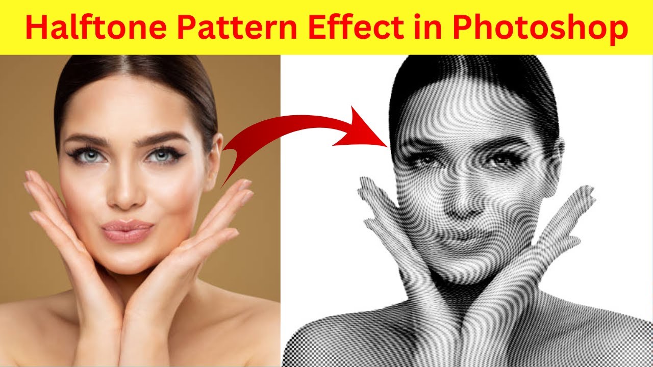 Halftone Pattern Effect in Adobe Photoshop | photoshop tutorial - YouTube