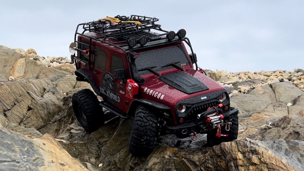 1/10 scale crawler RC track Miyagi Higashi vil Jeep wrangler RUBICON ...