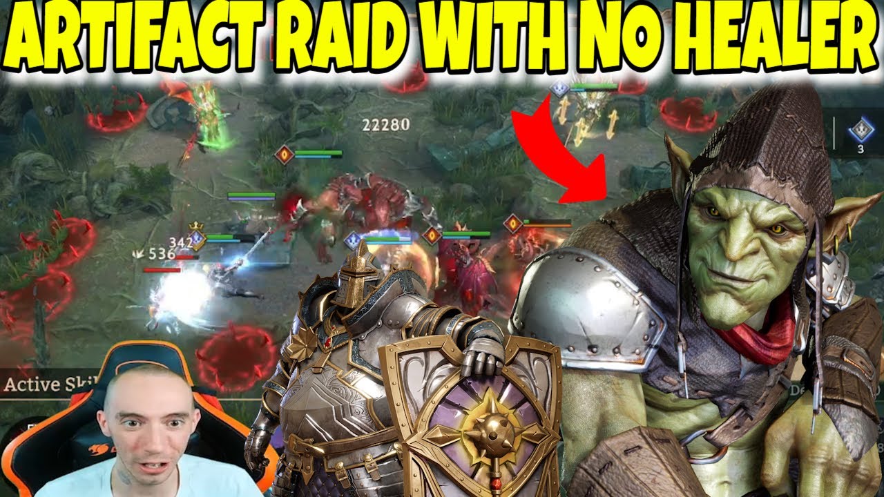 Artifact Raid Using Cuke with NO Healer Watcher of Realms - YouTube