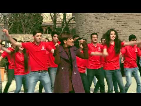 Tunzala celebrates Novruz with Flamekeepers at the Maiden Tower.  Flamakeepers Flashmob