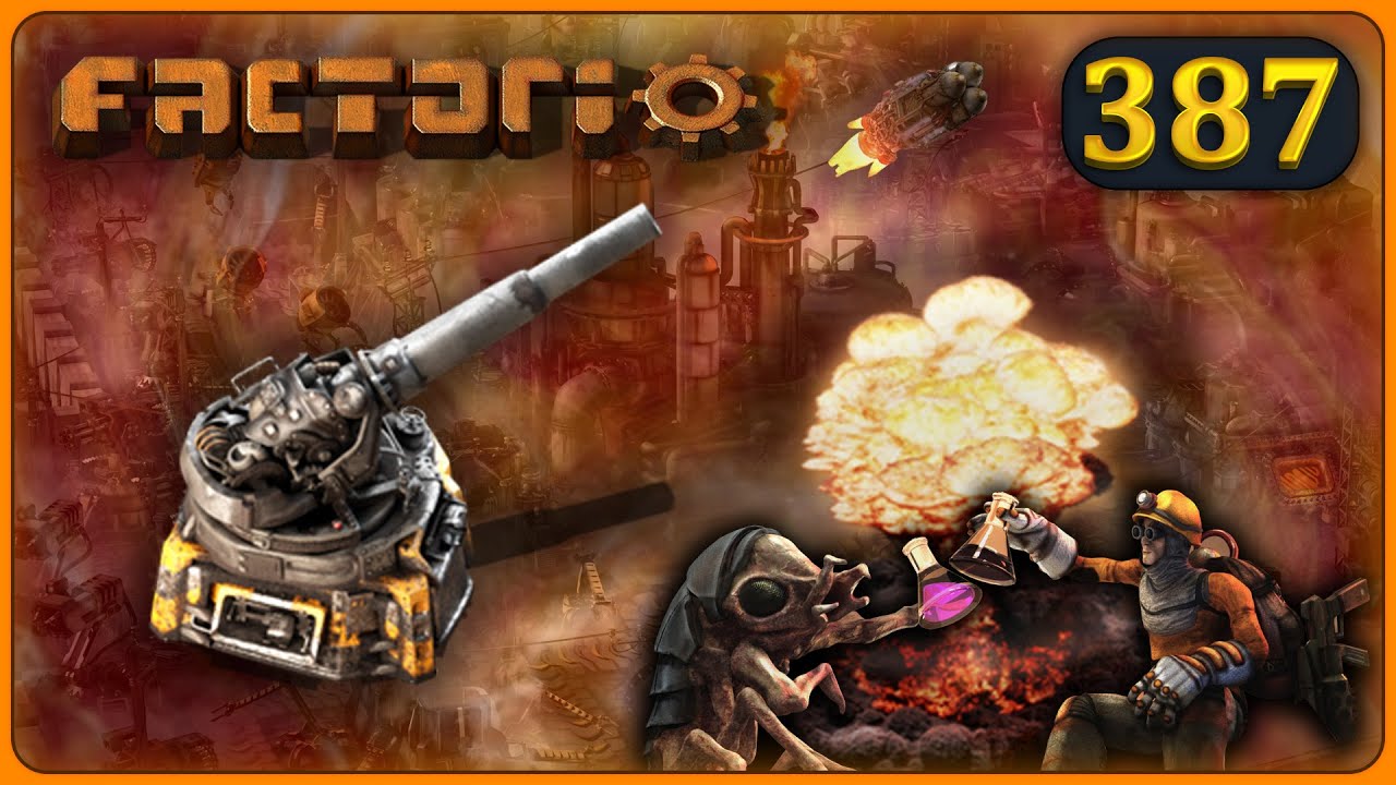 Factorio (4K) #387 - 100 Artillerie-Waggons - YouTube