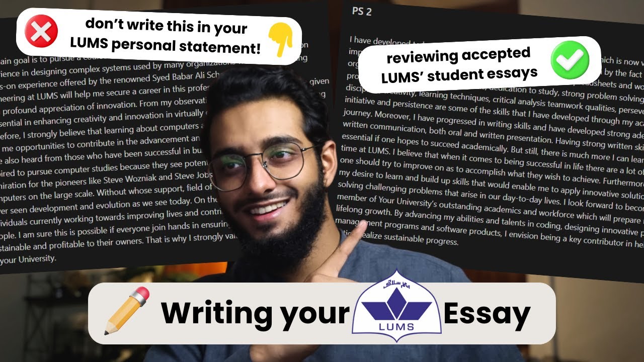 Writing the LUMS Personal Statements | Getting into LUMS - YouTube