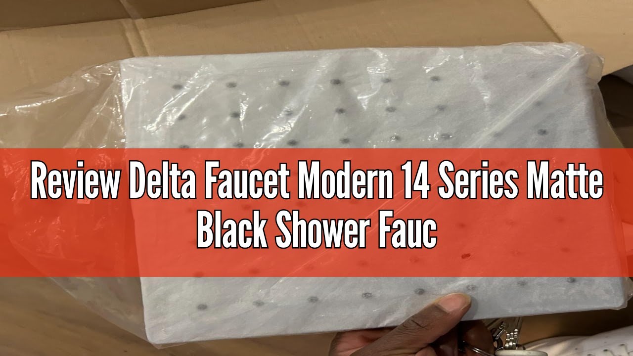 Review Delta Faucet Modern 14 Series Matte Black Shower Faucet, Delta ...