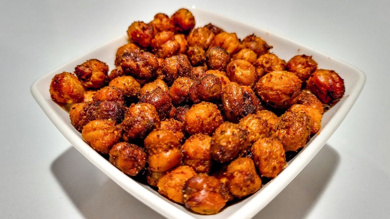 Better Than Cheetos 👀 Crunchy Roasted Chickpeas Snack Recipe ️ - YouTube