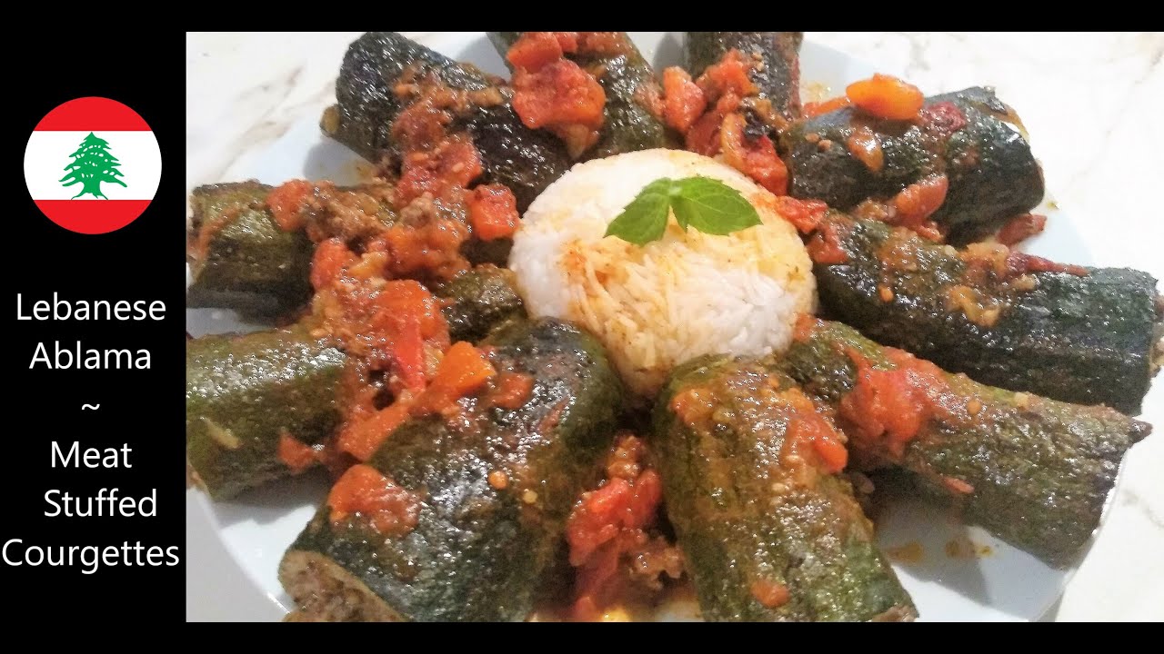 🇱🇧 Lebanese Ablama Beef Mince Meat Stuffed Zucchini Easy Recipe ...