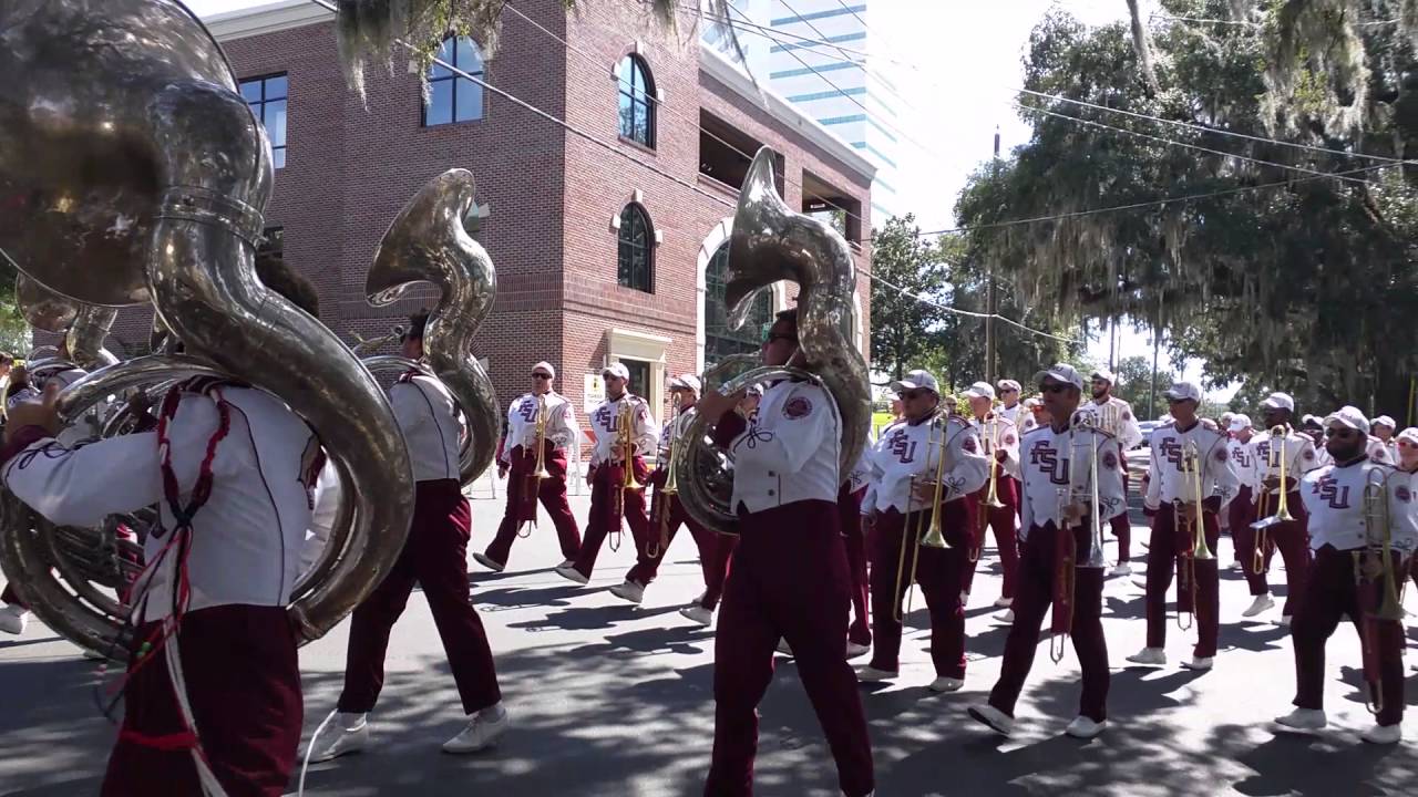 FSU Marching Chiefs Homecoming Parade 10/14/16 - YouTube