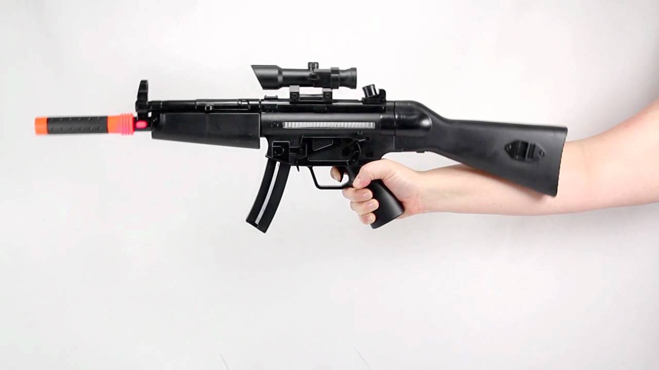 Silenced MP5 Style Machine Gun - YouTube