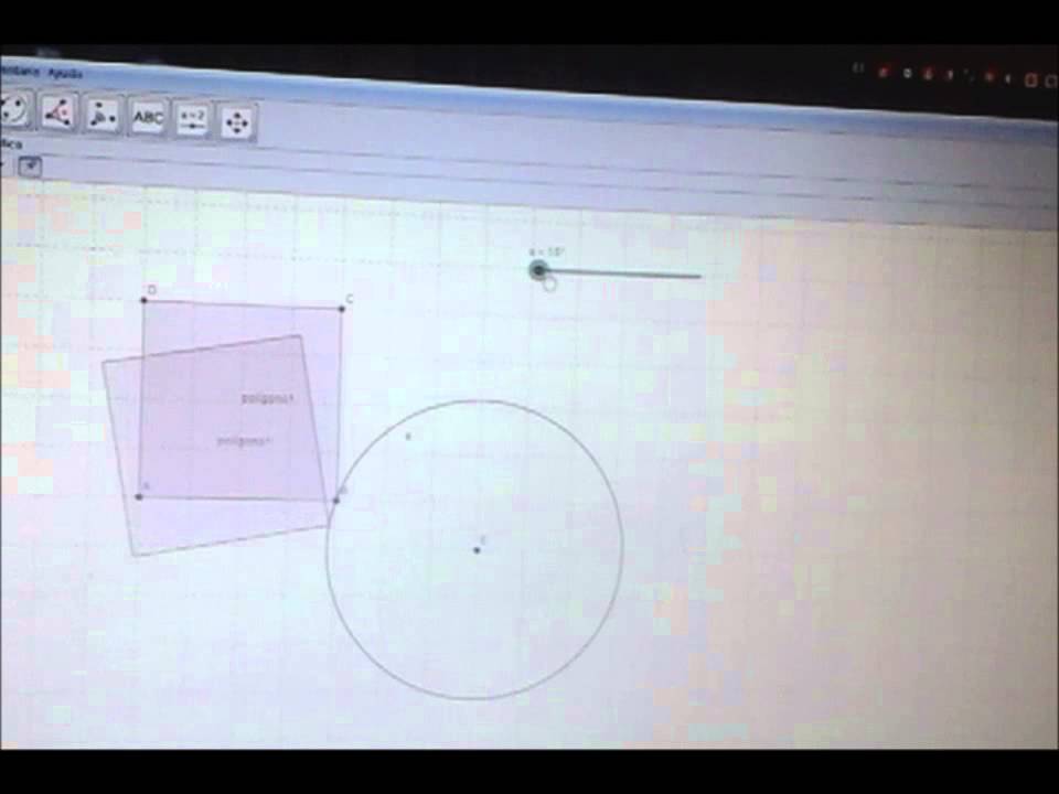 geogebra como rotar un cuadrado - YouTube