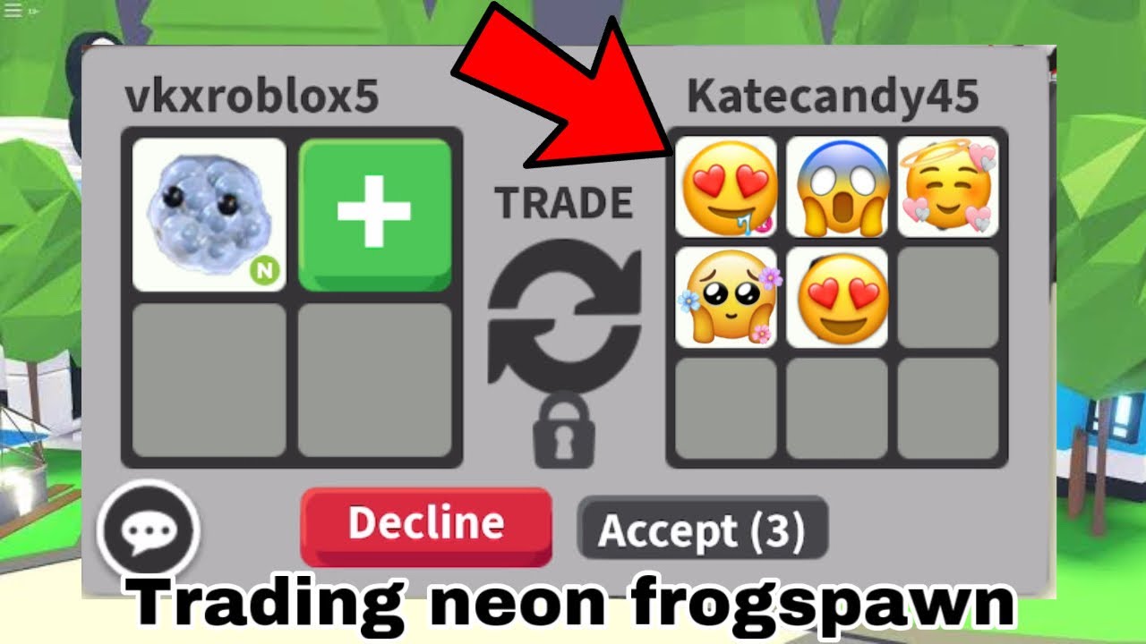 Trading neon frogspawn in adopt me | Roblox - YouTube