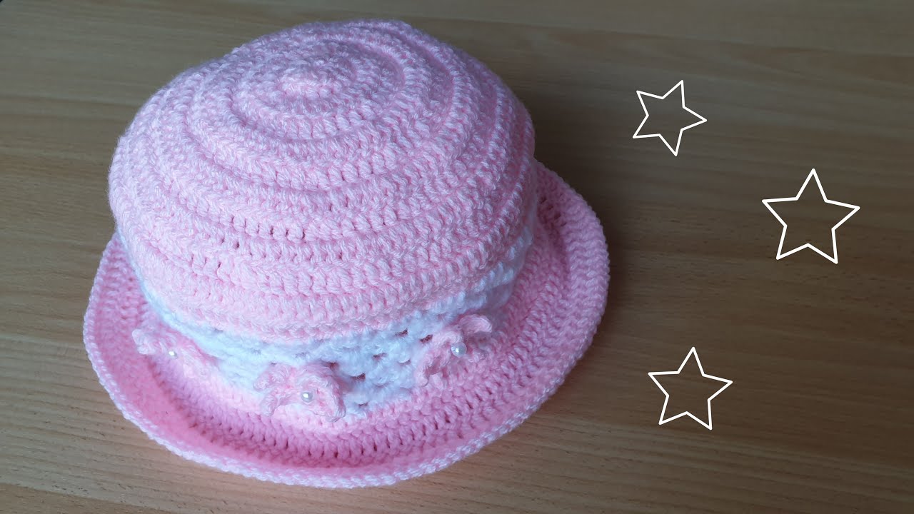 How to Crochet Summer Hat Easy Tutorial - YouTube