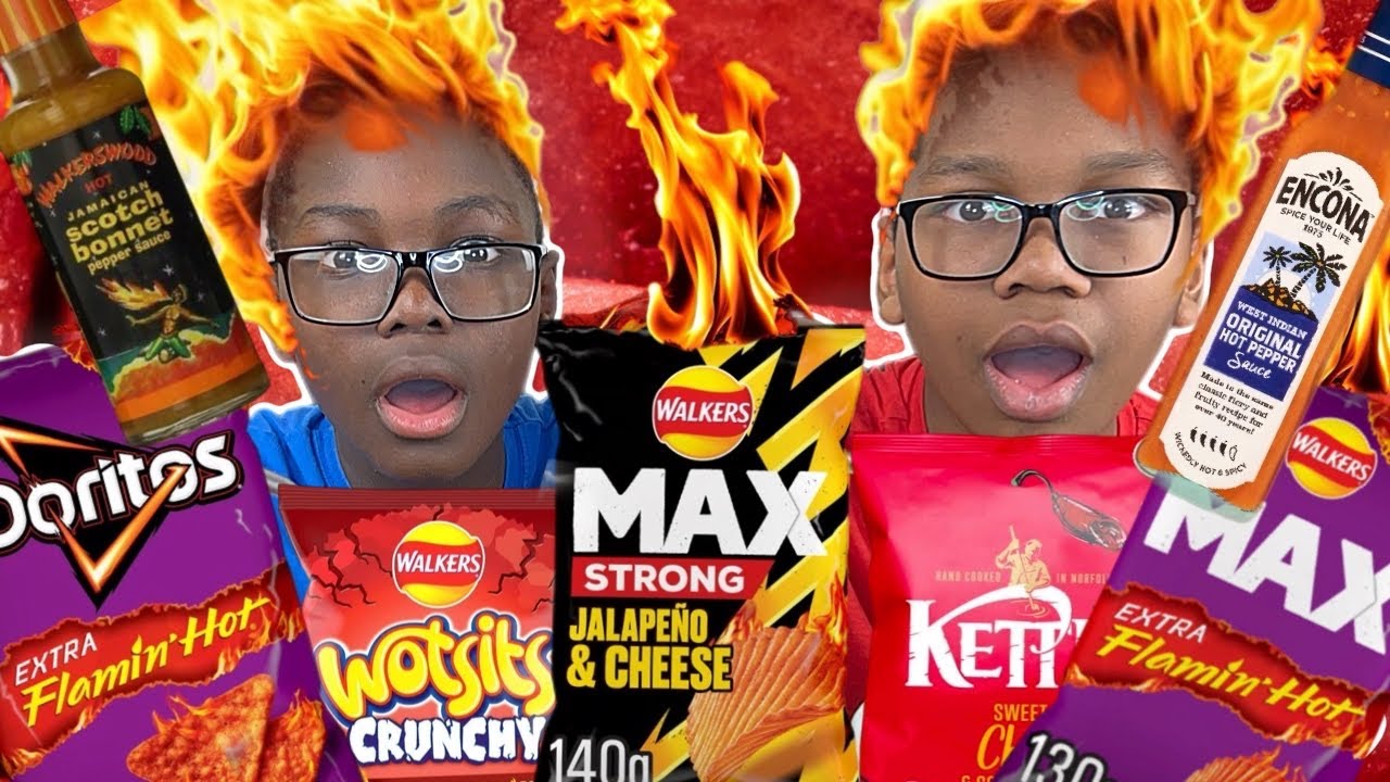 Spicy Crisps/ Potato Chips CHALLENGE - Can we handle the spice ? - YouTube