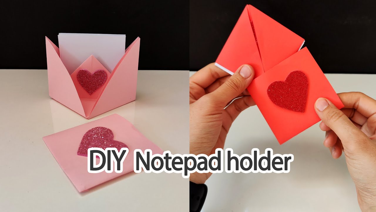 How to make a creative notepad holder?||notepad holder craft - YouTube