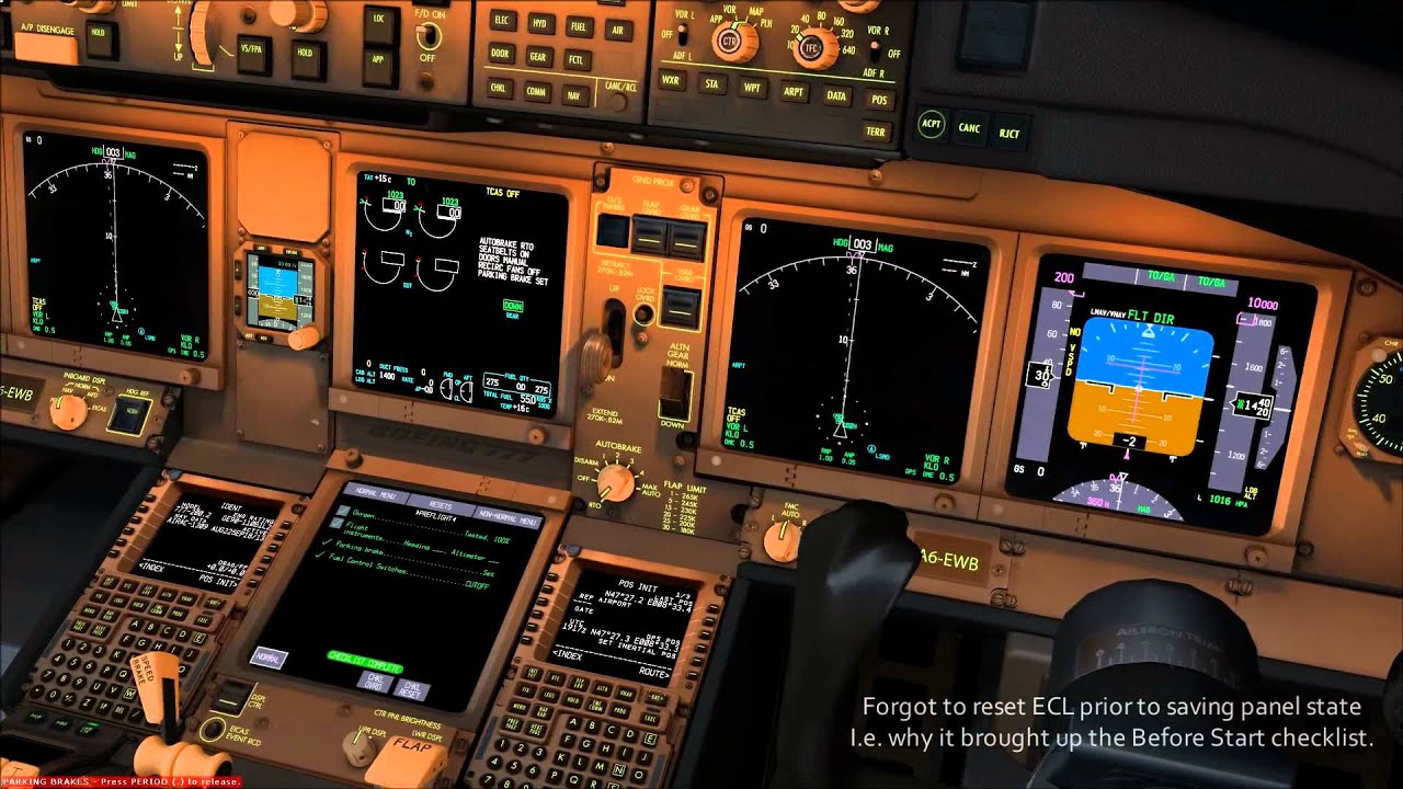 PMDG 777 BETA - Cockpit Scan & FMC Setup - YouTube