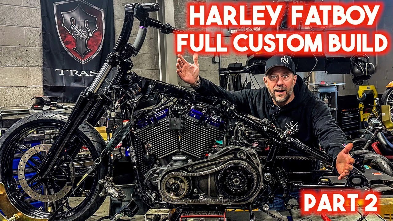 Major Custom Harley Davidson Fatboy Custom Build Part #2 - YouTube