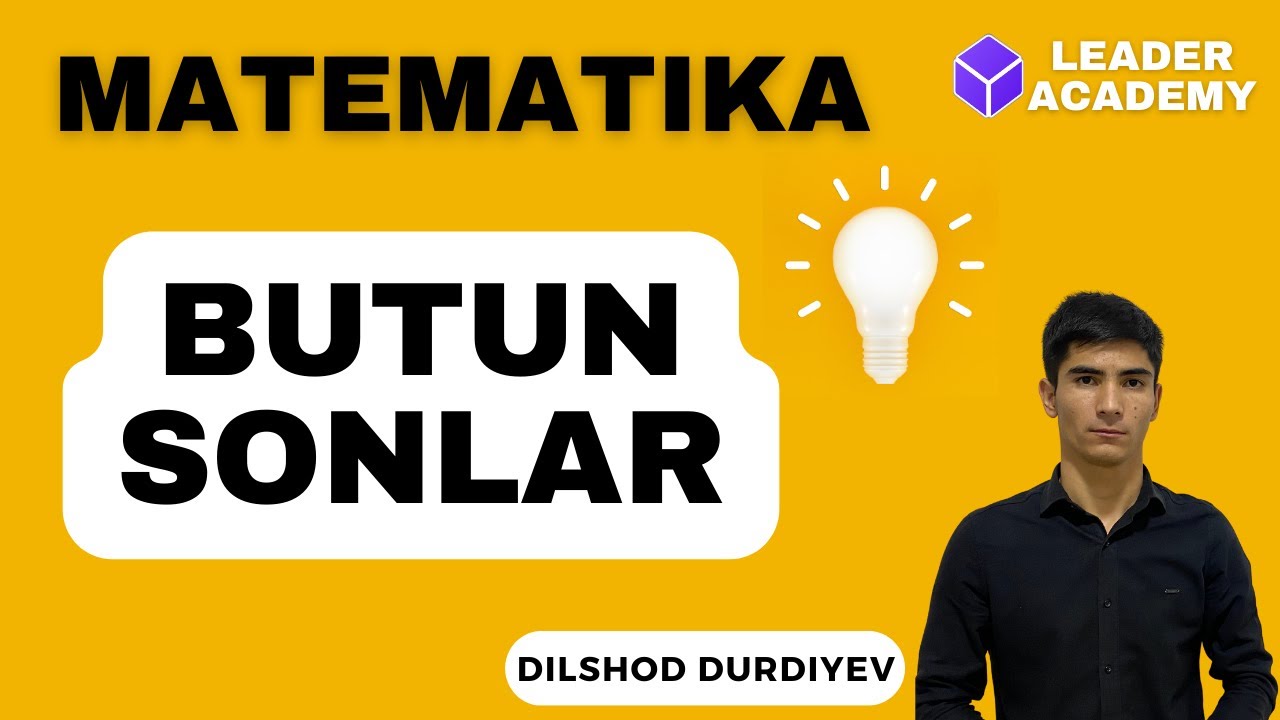7-dars.BUTUN SONLAR | MATEMATIKA📝 - YouTube