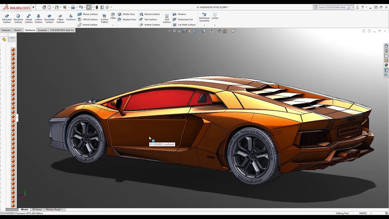 SOLIDWORKS 2018 Surface Design - YouTube