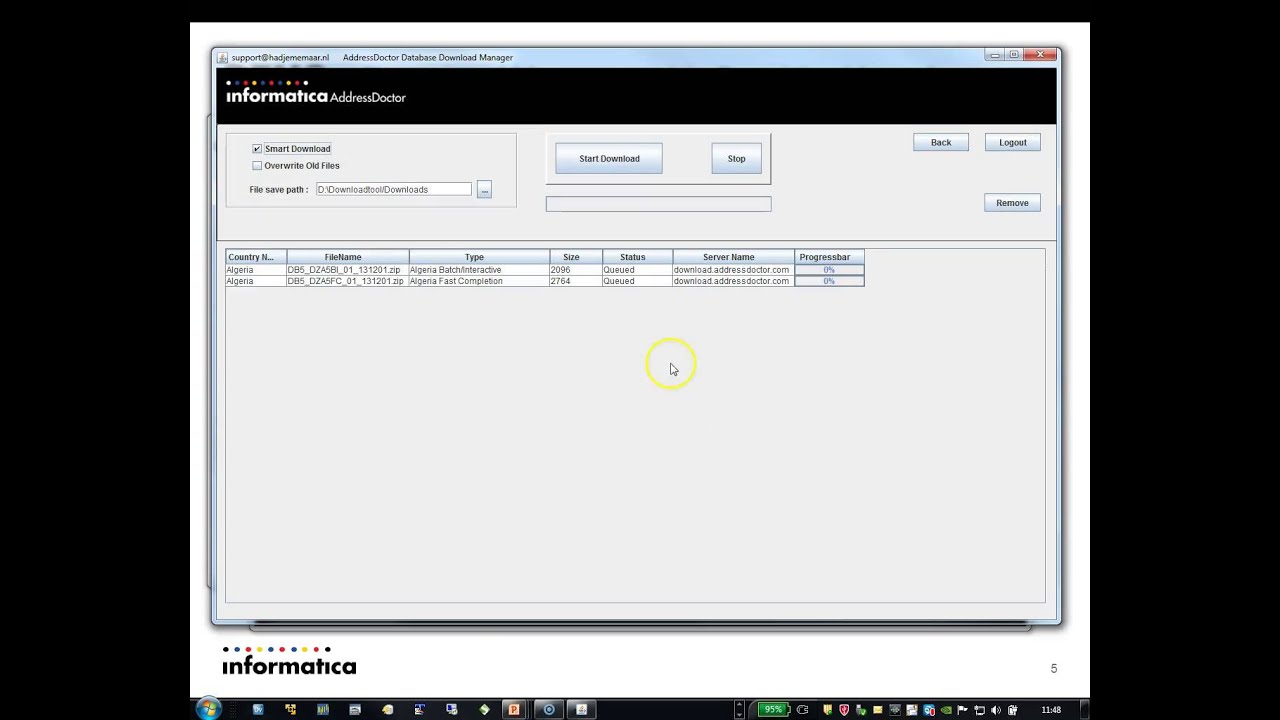 How to use AddressDoctor Download Manager? - YouTube