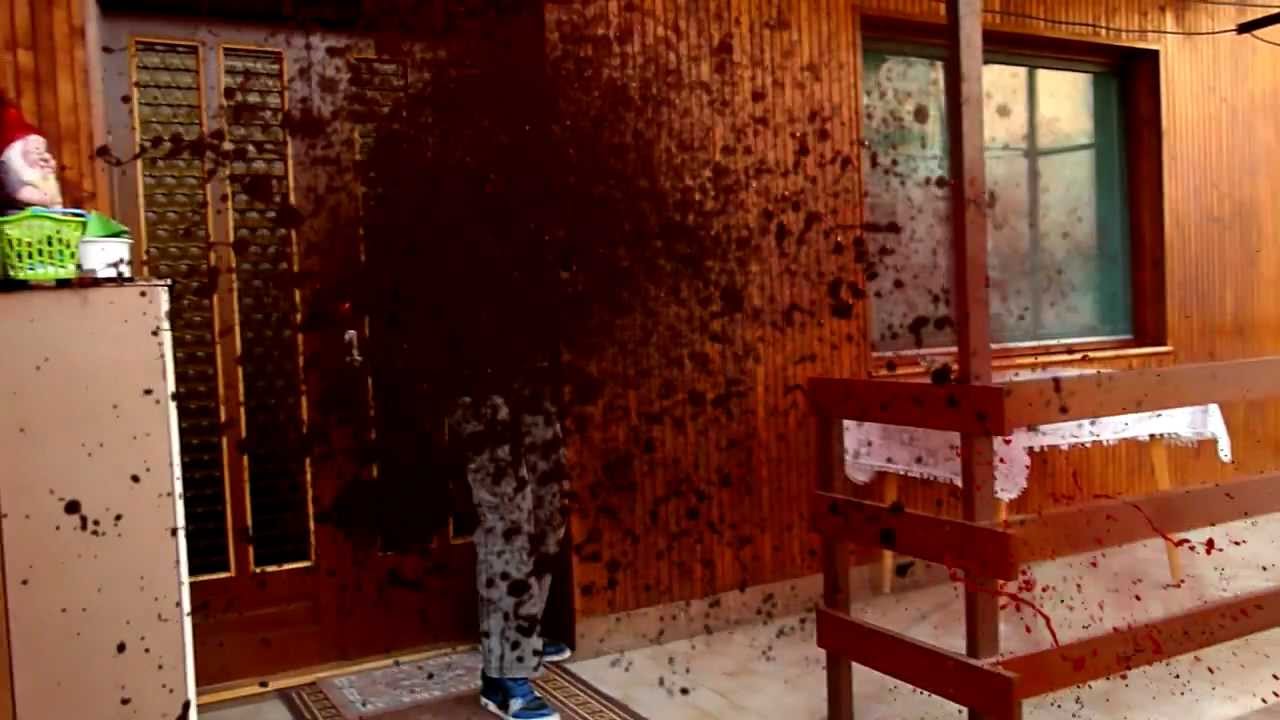 VFX Test - Blood Splatter on Camera - YouTube