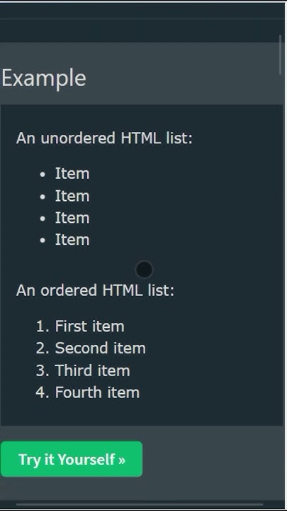 HTML Ordered List vs Unordered List@arvindprogramming - YouTube