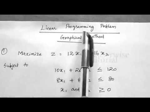 Operations research LINEAR PROGRAMMING, GRAPHICAL METHOD - YouTube