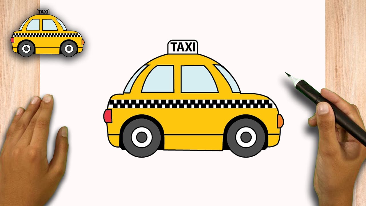 how to draw a taxi car 🚕 - YouTube