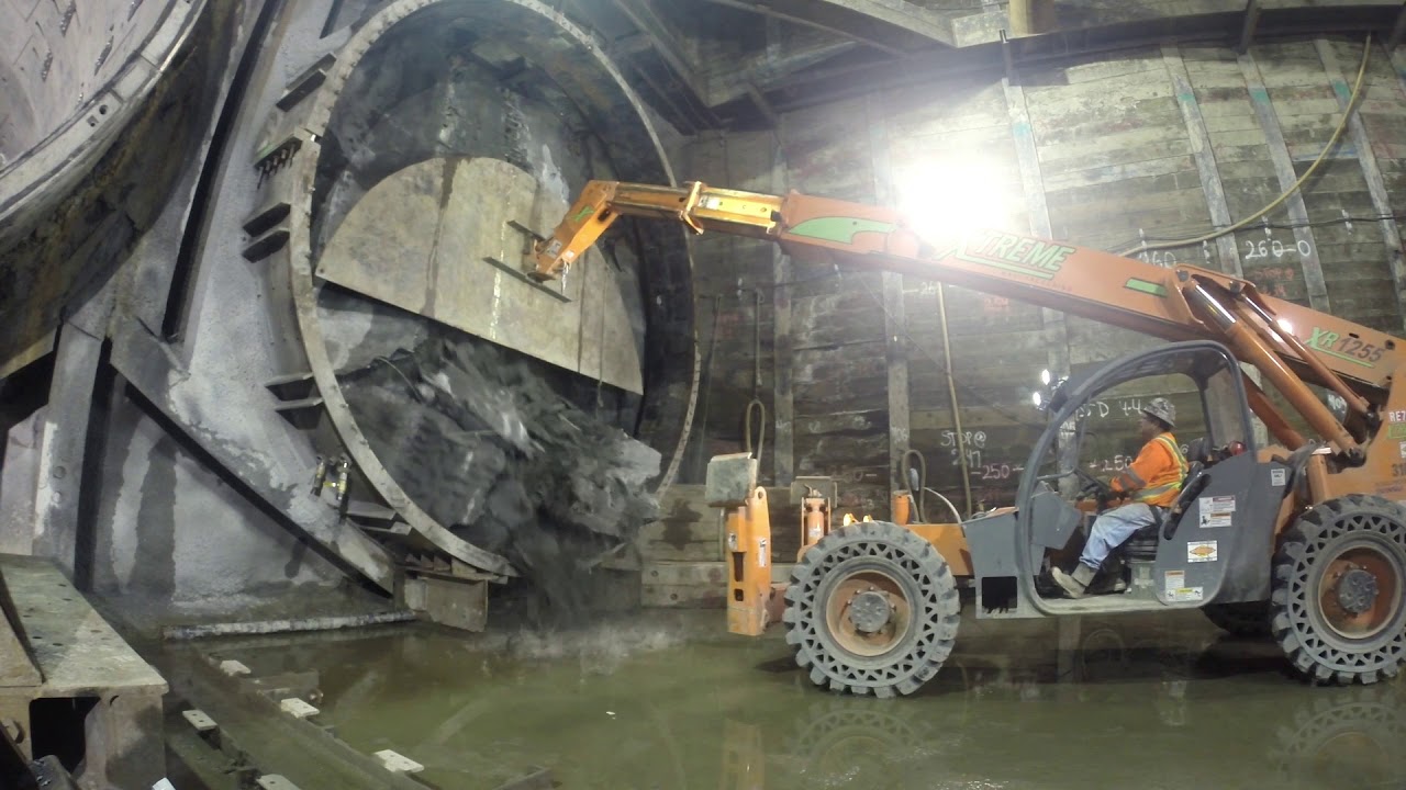 Regional Connector TBM final breakthrough - YouTube
