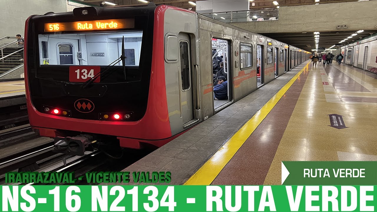 Metro De Santiago | NS-16 N2134 - Ruta Verde interestacion Irarrazaval ...