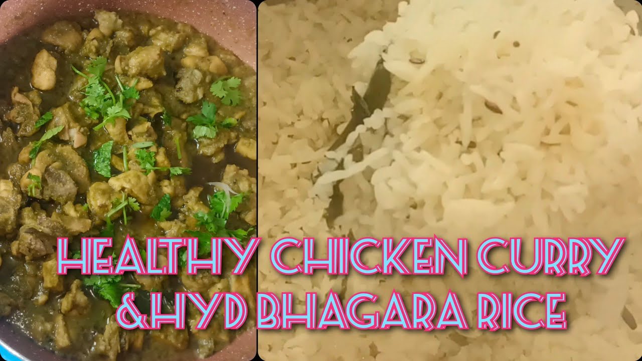 green chicken & hyderabadi bhagara rice##tasty recipe - YouTube