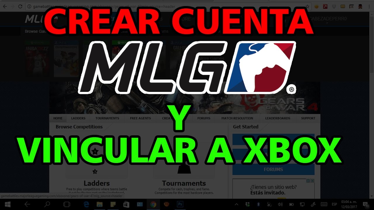Crear Cuenta MLG y vincular a Xbox Gears of War 4 - YouTube
