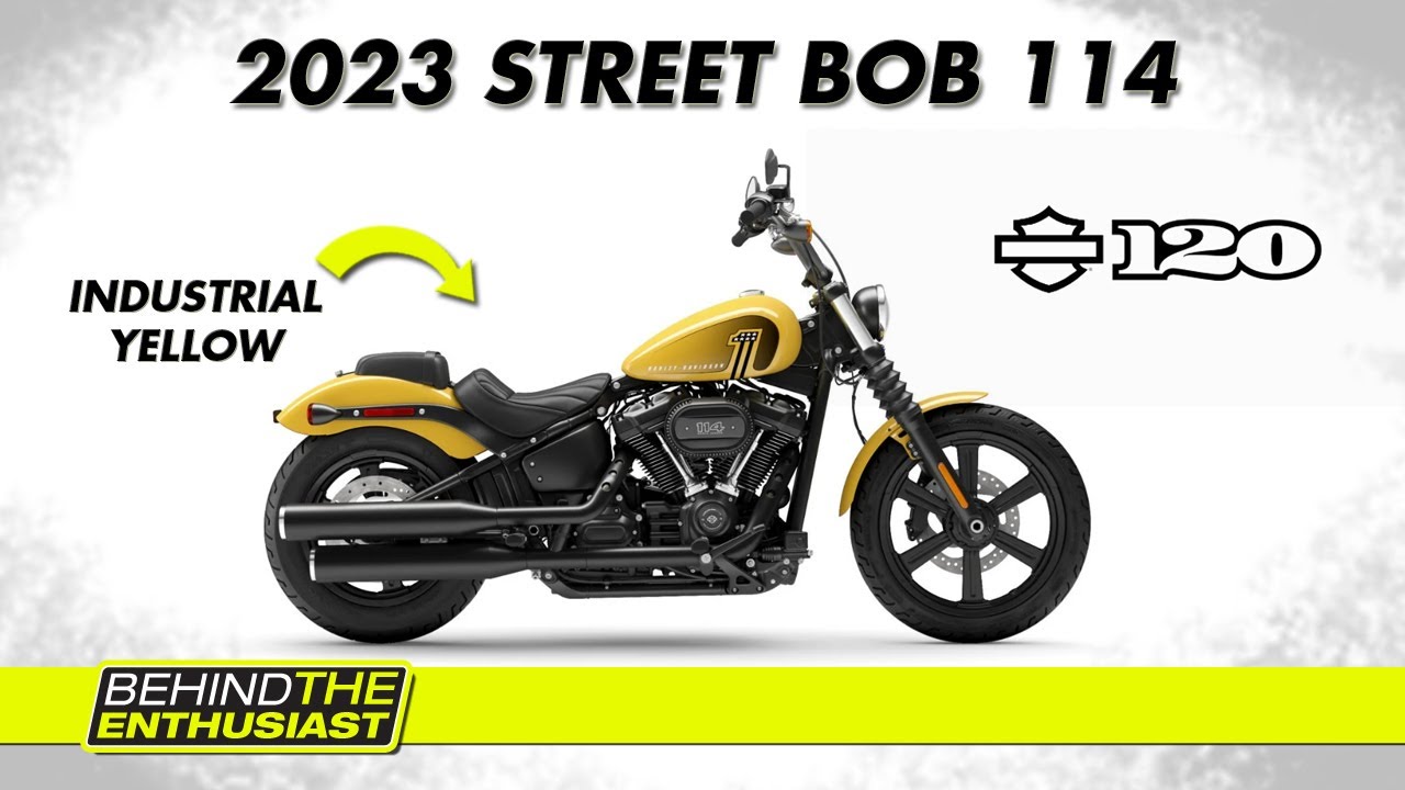 Industrial Yellow 2023 Street Bob 114 (Showcase) | Behind The ...