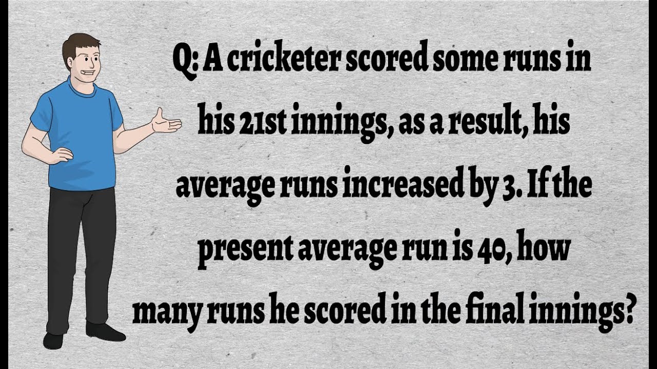 A cricketer scored some runs in his 21st innings, as a result, his ...