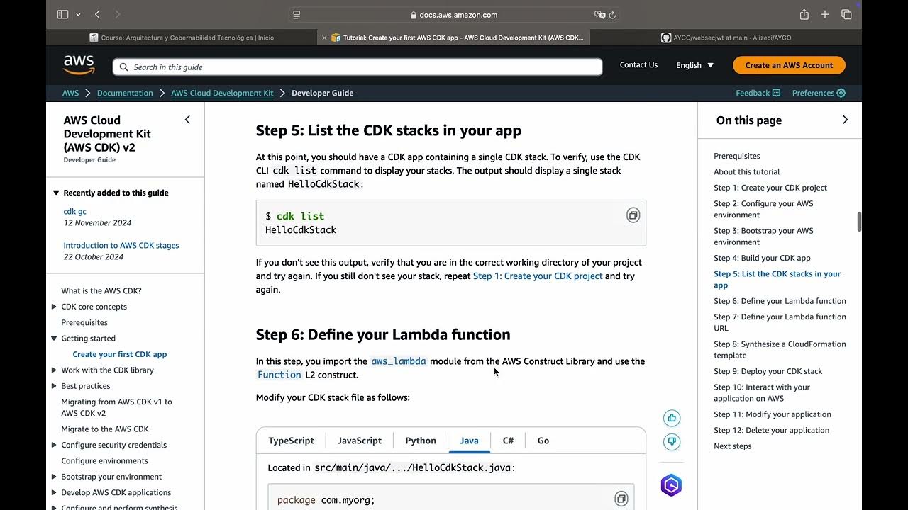 Tutorial: Create your first AWS CDK app - YouTube