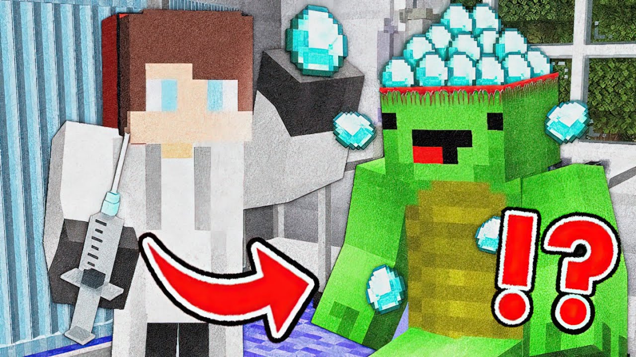 How JJ Found DIAMONDS Inside Mikey's Head in Minecraft - Maizen Mizen JJ Mikey - YouTube