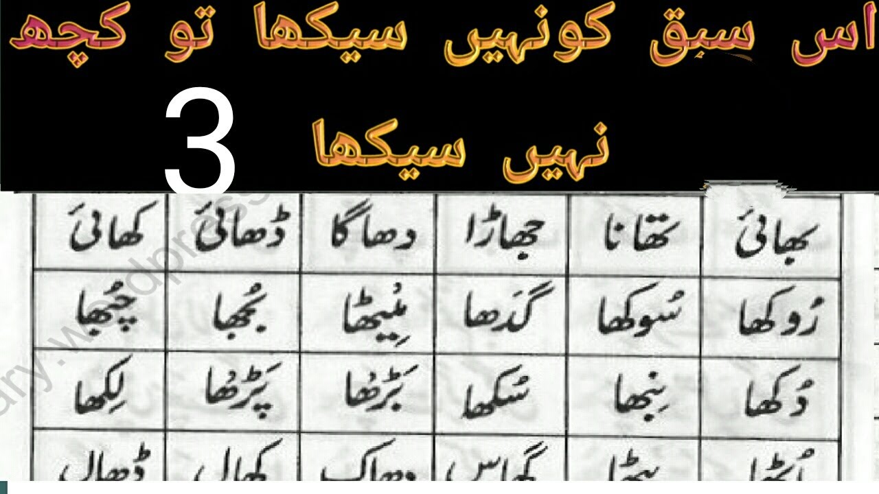 Do Chashmi Ha (ھ) Wale Jumle Ko Ab Asaani Se Parhna Sikho - YouTube