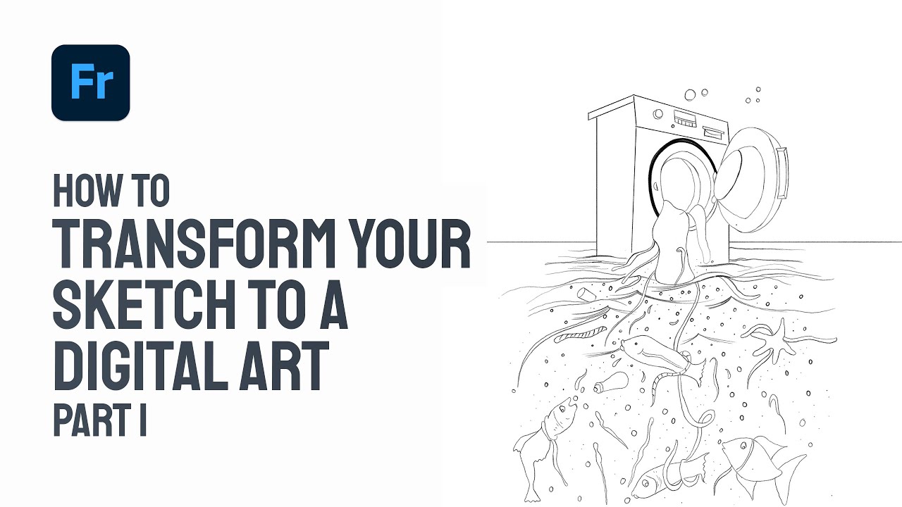 How to Transform your Sketch to a Digital Art in Adobe Fresco Part 1 ...