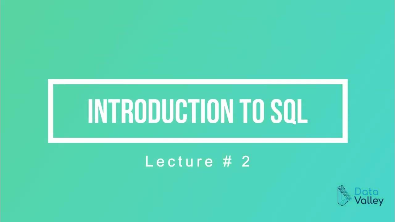 Lesson 1 | Introduction to SQL | Arabic - YouTube